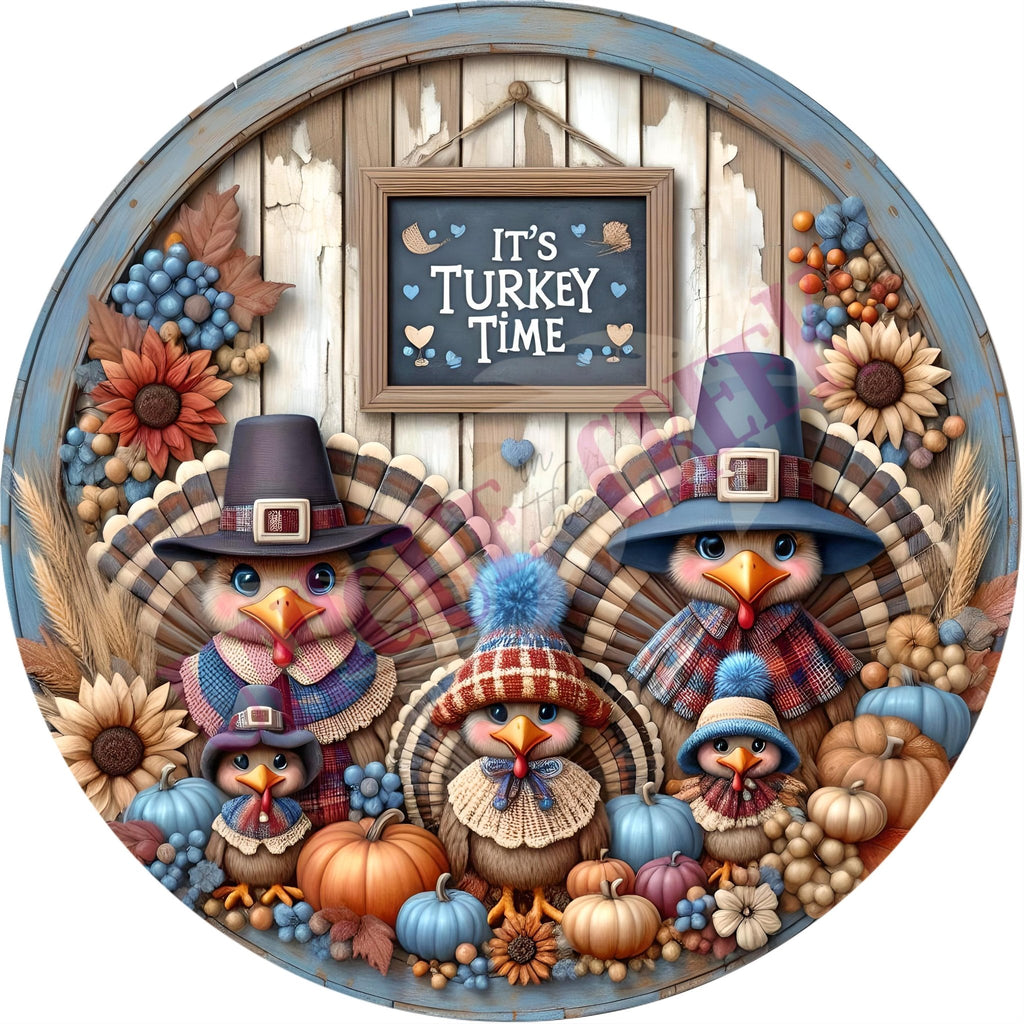 WREATH SIGN | ITS TURKEY TIME | THANKSGIVING | 2117