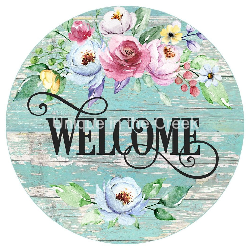 VINYL DECAL | WELCOME | COUNTRY FLOWERS | EVERYDAY