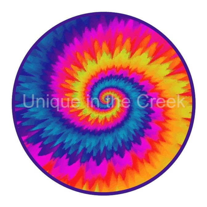 WREATH SIGN UITC | 6" ALUMINUM | BRIGHT TYE DYE | EVERYDAY