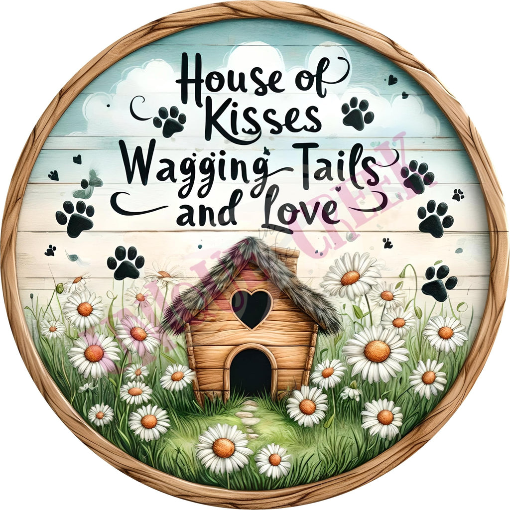 WREATH SIGN | WAGGING TAILS | DOGS | PETS | 2095