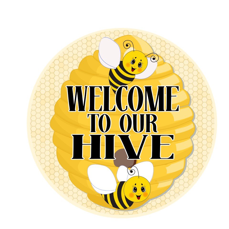 VINYL DECAL | WELCOME TO OUR HIVE | BEES| SPRING | SUMMER | BEE HIVE ...