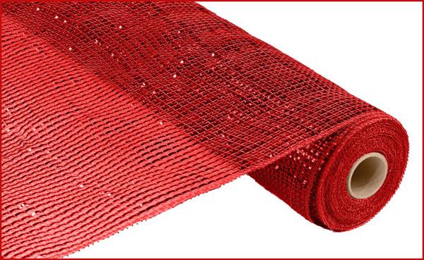 DECOMESH | 21"X10YD | DELUXE | WIDE FOIL | RED/RED FOIL | MESH ...