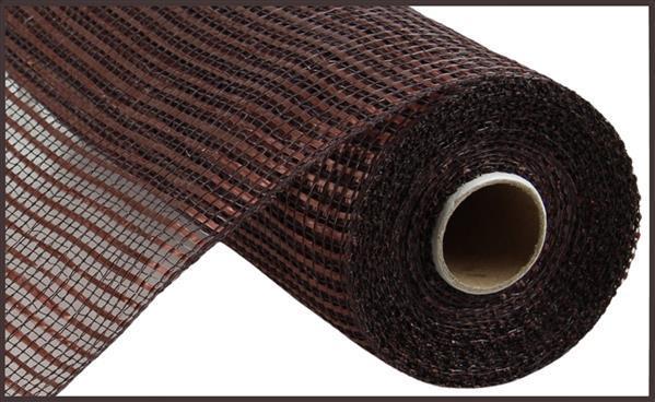 DECOMESH | 10"X10YD HORIZONTAL WIDE STRIPE MESH | DARK BROWN | RE8900TJ ...
