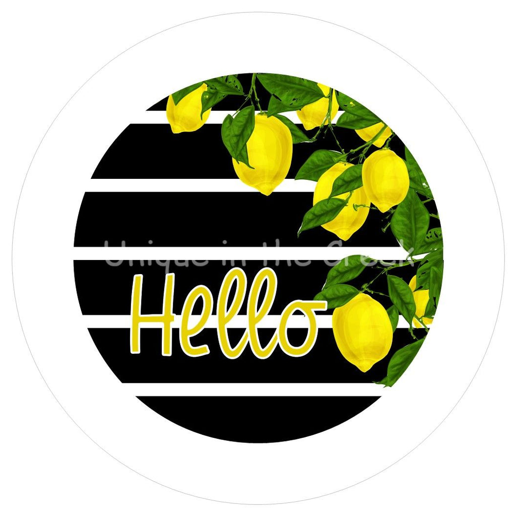 VINYL DECAL | HELLO | LEMONS | EVERYDAY | SPRING | SUMMER