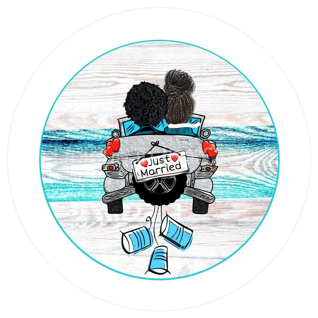 Vinyl Decal | Just Married | Wedding Day | Marriage
