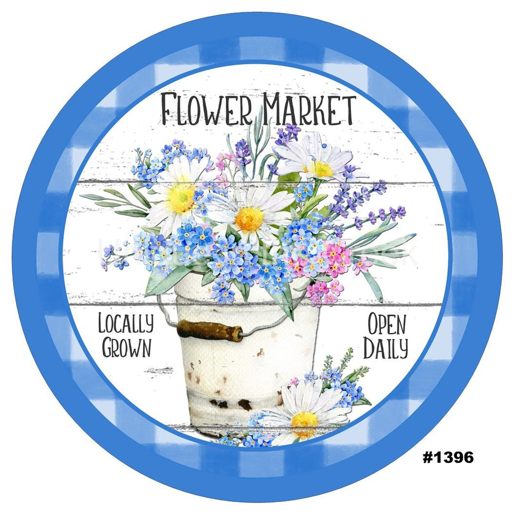 VINYL DECAL | FLOWER MARKET | BLUE | FLOWERS | EVERYDAY