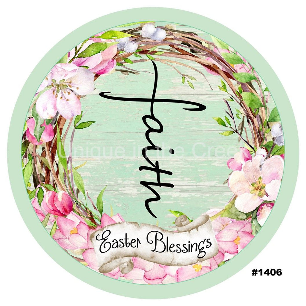 Vinyl Decal | FAITH | EASTER BLESSINGS | FLOWERS | EASTER | RELIGIOUS ...