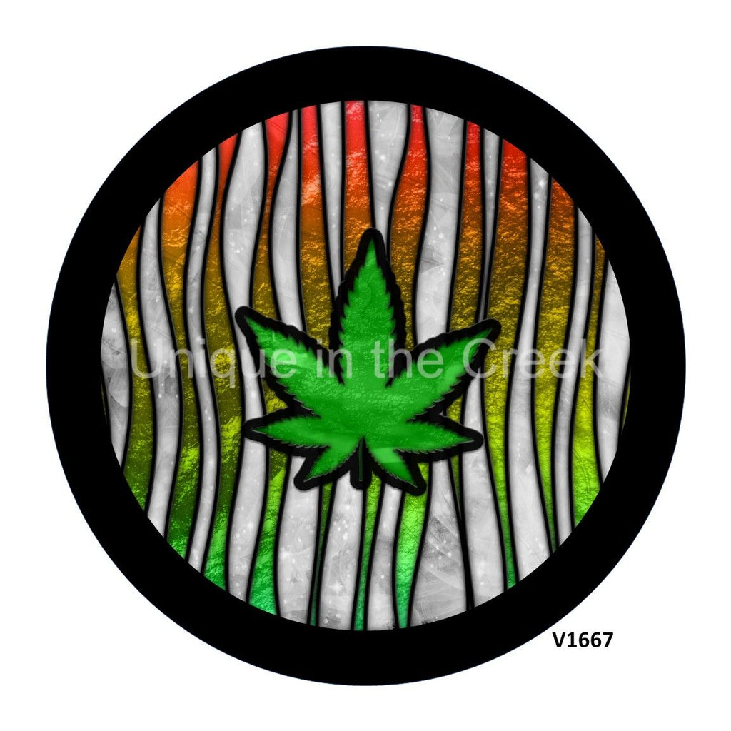 VINYL DECAL | CANNBIS / MARIJUANA | STAINED GLASS LOOK | EVERYDAY