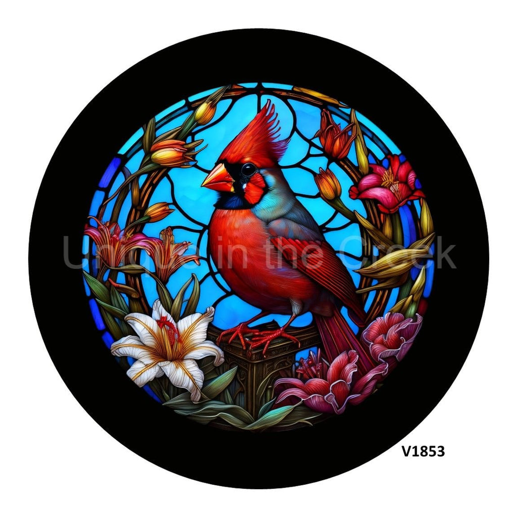 VINYL DECAL | CARDINAL | STAIN GLASS