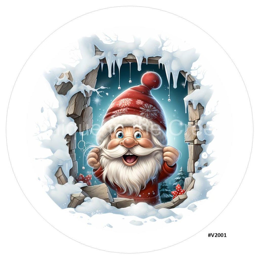 VINYL DECAL | 3D BREAKTHROUGH | Santa | V2001