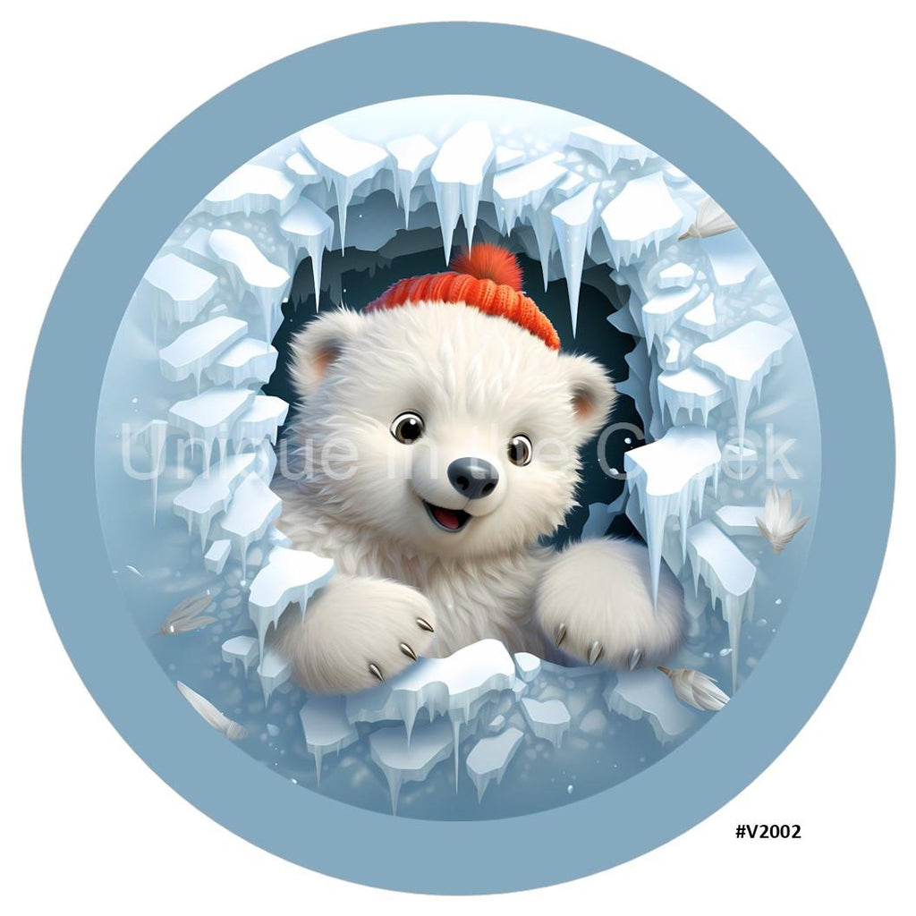 VINYL DECAL | 3D BREAKTHROUGH | POLAR BEAR | V2002
