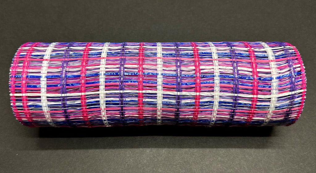 DECOMESH | 10"X10YD | WIDE WEAVE MESH | PURPLE/FUCHSIA/TURQUOISE ...